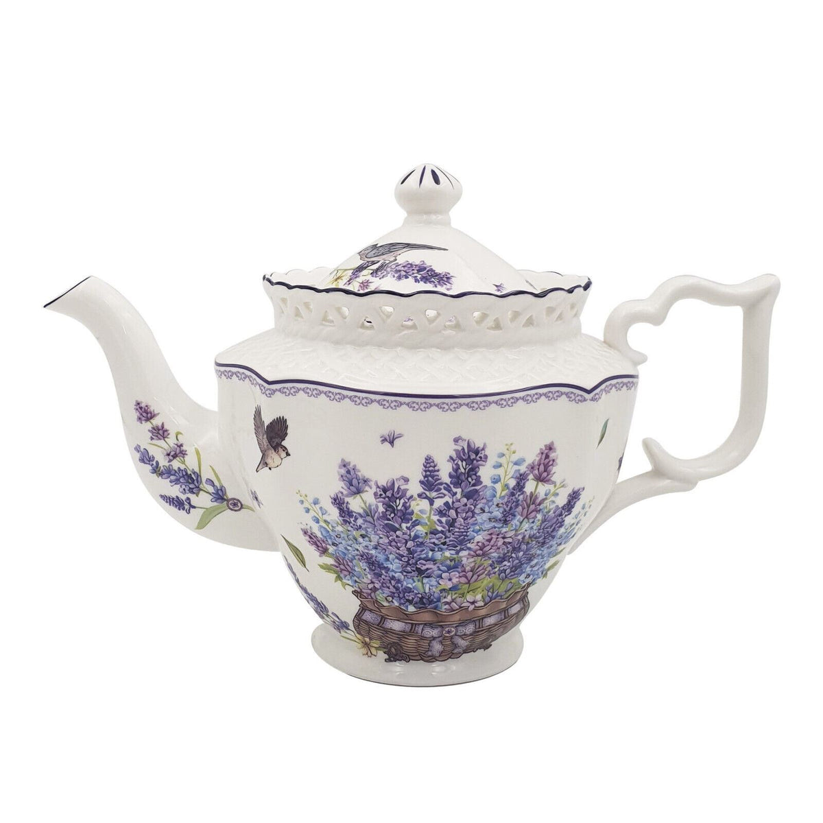 Vintage Lavender Teapot 1L Tea Pot Fine Bone Chinaware Tea set w Box ...